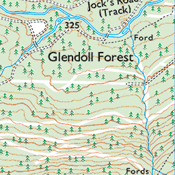 Corrie Fee, Glen Clova - Route Map