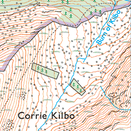 Corrie Fee, Glen Clova - Route Map