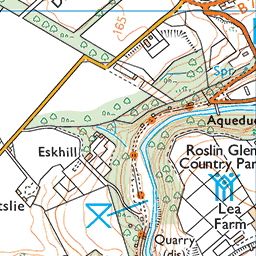 Roslin Glen and Rosslyn Chapel, Roslin - Route Map