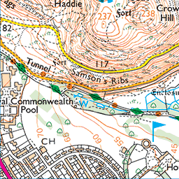 Arthur's Seat and Holyrood Park, Edinburgh - Route Map