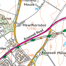 Roslin Glen and Rosslyn Chapel, Roslin - Route Map