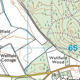 Binn Hill from Kingston, near Garmouth - Route Map