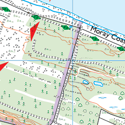 Binn Hill from Kingston, near Garmouth - Route Map