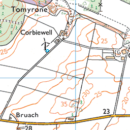 Binn Hill from Kingston, near Garmouth - Route Map
