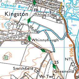 Binn Hill from Kingston, near Garmouth - Route Map