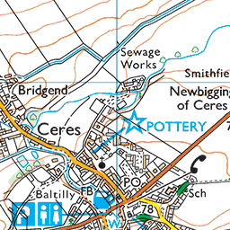Craighall Den circular, Ceres - Route Map