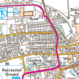 Forfar Loch circuit, Forfar - Route Map