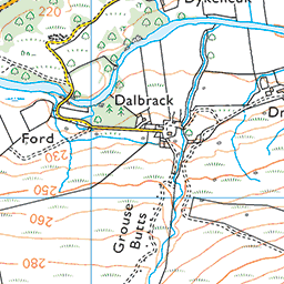 Hill of Rowan, Tarfside, Glen Esk - Route Map