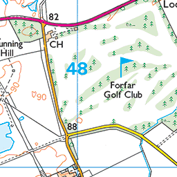 Balmashanner Hill, Forfar - Route Map
