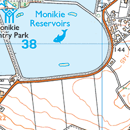 Monikie Country Park, near Carnoustie - Route Map