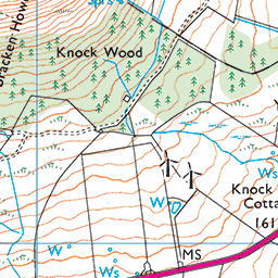Knock Hill from Swilebog - Route Map
