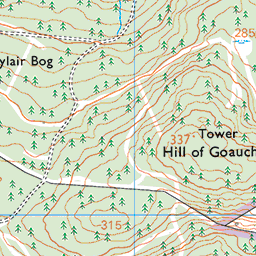 Scolty Hill, near Banchory - Route Map