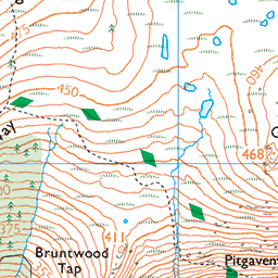 Mither Tap from the Bennachie Centre - Route Map