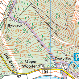 Millstone Hill, near Bennachie - Route Map