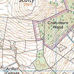 Scolty Hill, near Banchory - Route Map