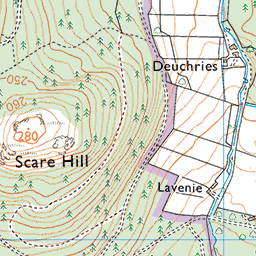 Millstone Hill, near Bennachie - Route Map