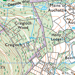 Scolty Hill, near Banchory - Route Map