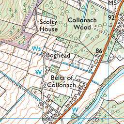 Scolty Hill, near Banchory - Route Map
