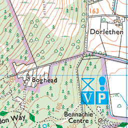 Mither Tap from the Bennachie Centre - Route Map