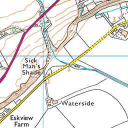 St Cyrus beach and cliff, St Cyrus - Route Map