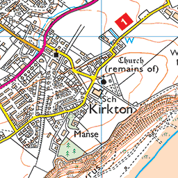 St Cyrus beach and cliff, St Cyrus - Route Map