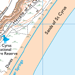 St Cyrus beach and cliff, St Cyrus - Route Map