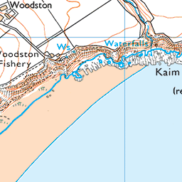 St Cyrus beach and cliff, St Cyrus - Route Map