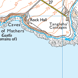 St Cyrus beach and cliff, St Cyrus - Route Map