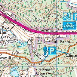 The Tappie Tower, Kirkhill Forest - Route Map