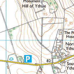 The Prop of Ythsie, near Tarves - Route Map