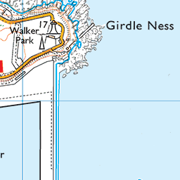 Torry Battery and Girdle Ness, Aberdeen - Route Map