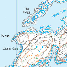 Out Skerries circuit: Bruray and Housay - Route Map