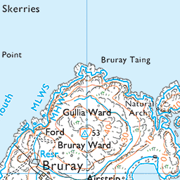 Out Skerries circuit: Bruray and Housay - Route Map